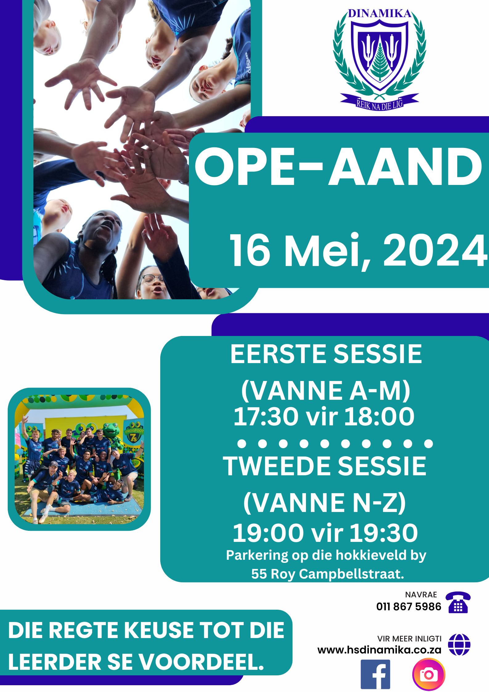 Hoërskool Dinamika bied 'n ope-aand aan. | Dinamika